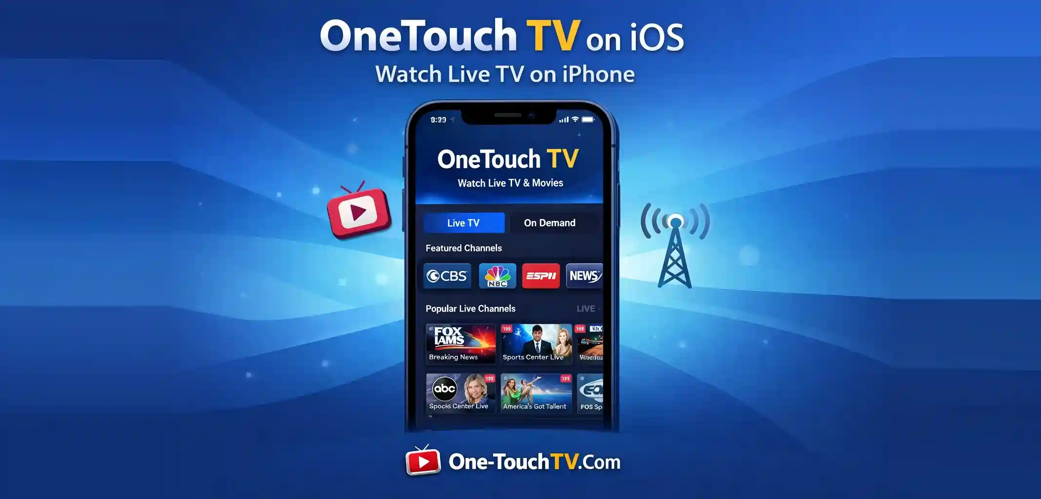 OneTouch TV on PC - Stream Live TV on Computer